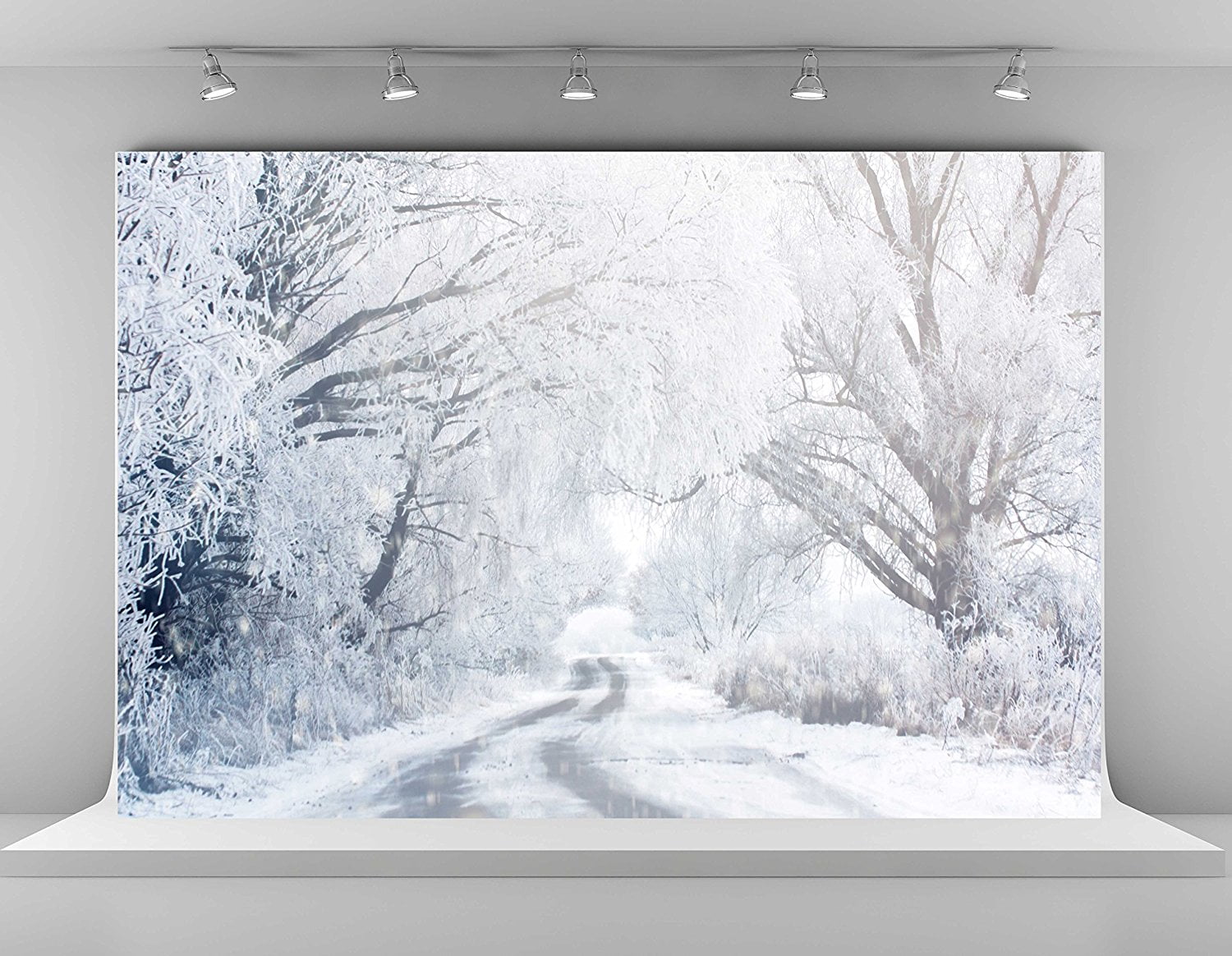 HelloDecor 7x5ft Cold Background for Photo Studio Winter Frozen Snow ...