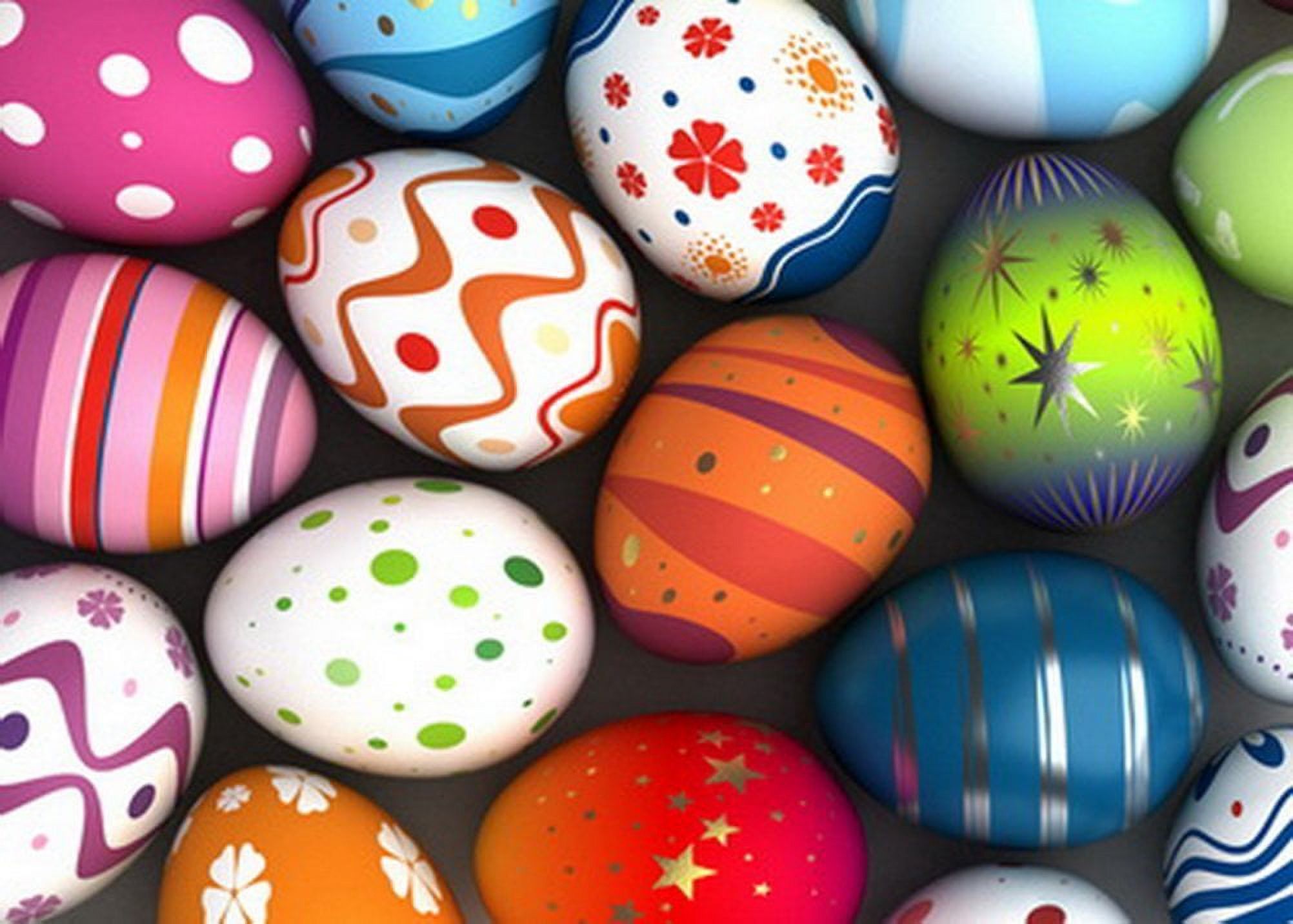 HelloDecor Polyester Fabric 7x5ft Easter Day Eggs Photography Backdrop ...