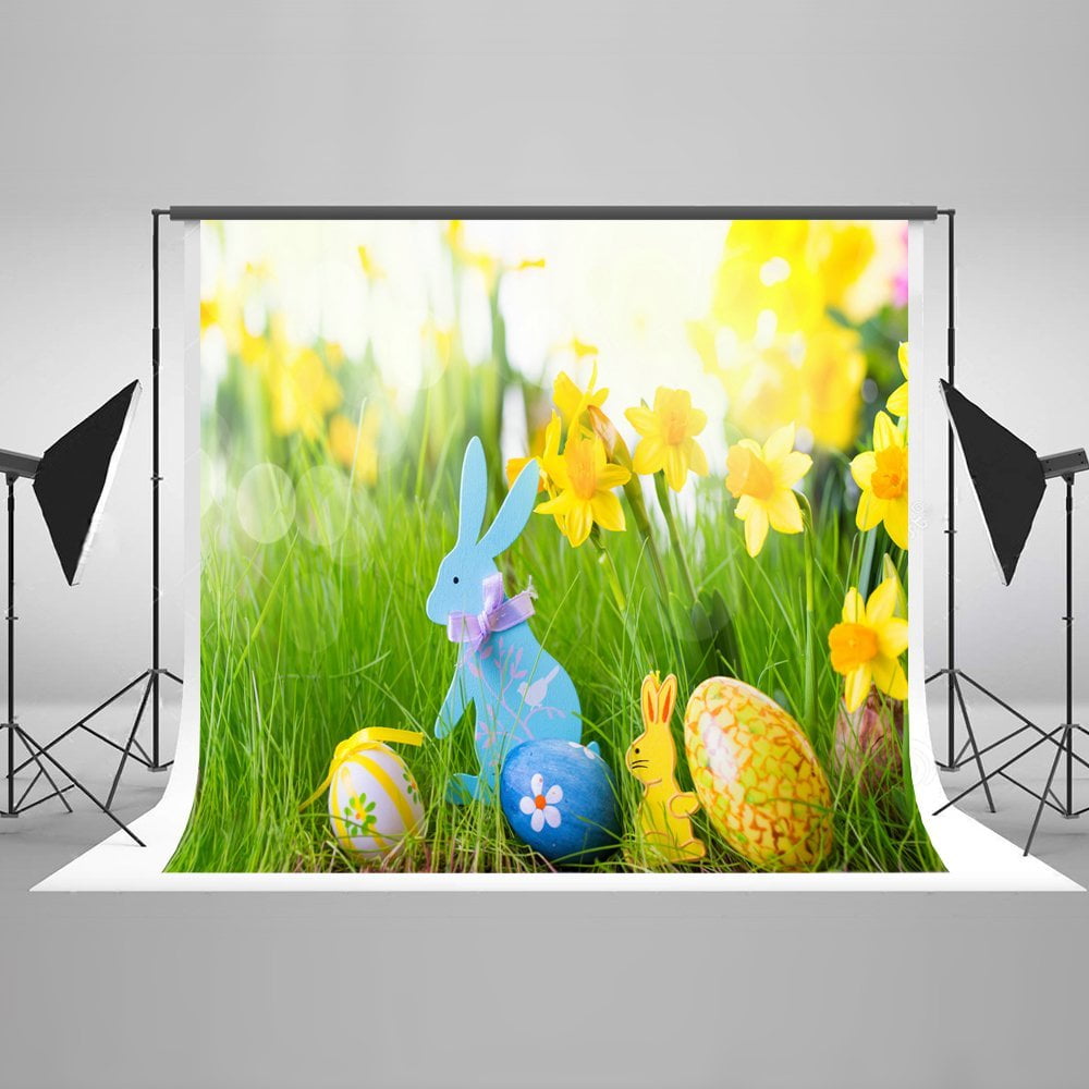 HelloDecor 7x5ft Easter Theme Backdrop Photography Color Easter Eggs ...