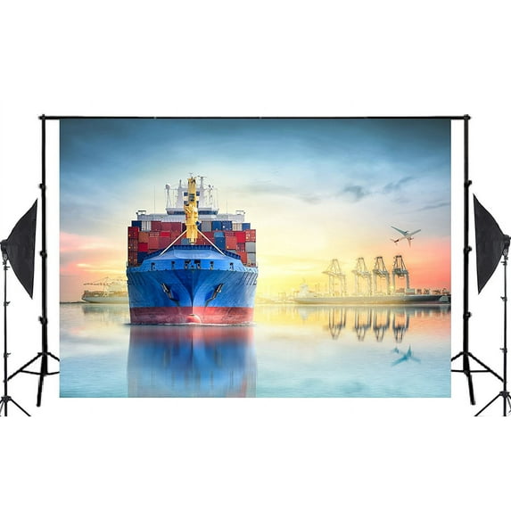 HelloDecor Polyester Fabric 7x5ft Ferry Digital Printed Photography ...