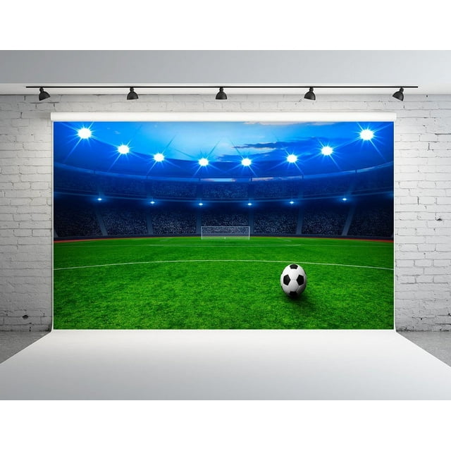 HelloDecor 7x5ft Football Field Backdrops for Photographers Night Scene ...