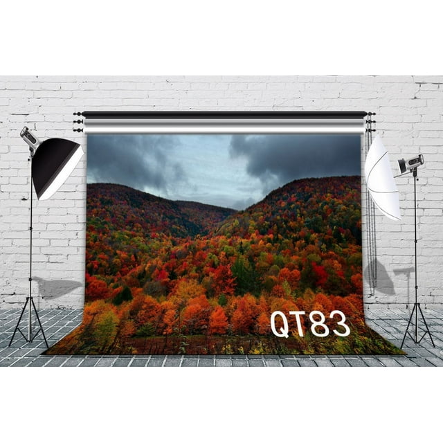 HelloDecor 7x5ft Full of Trees of the Mountain Fall Scenery Photography ...