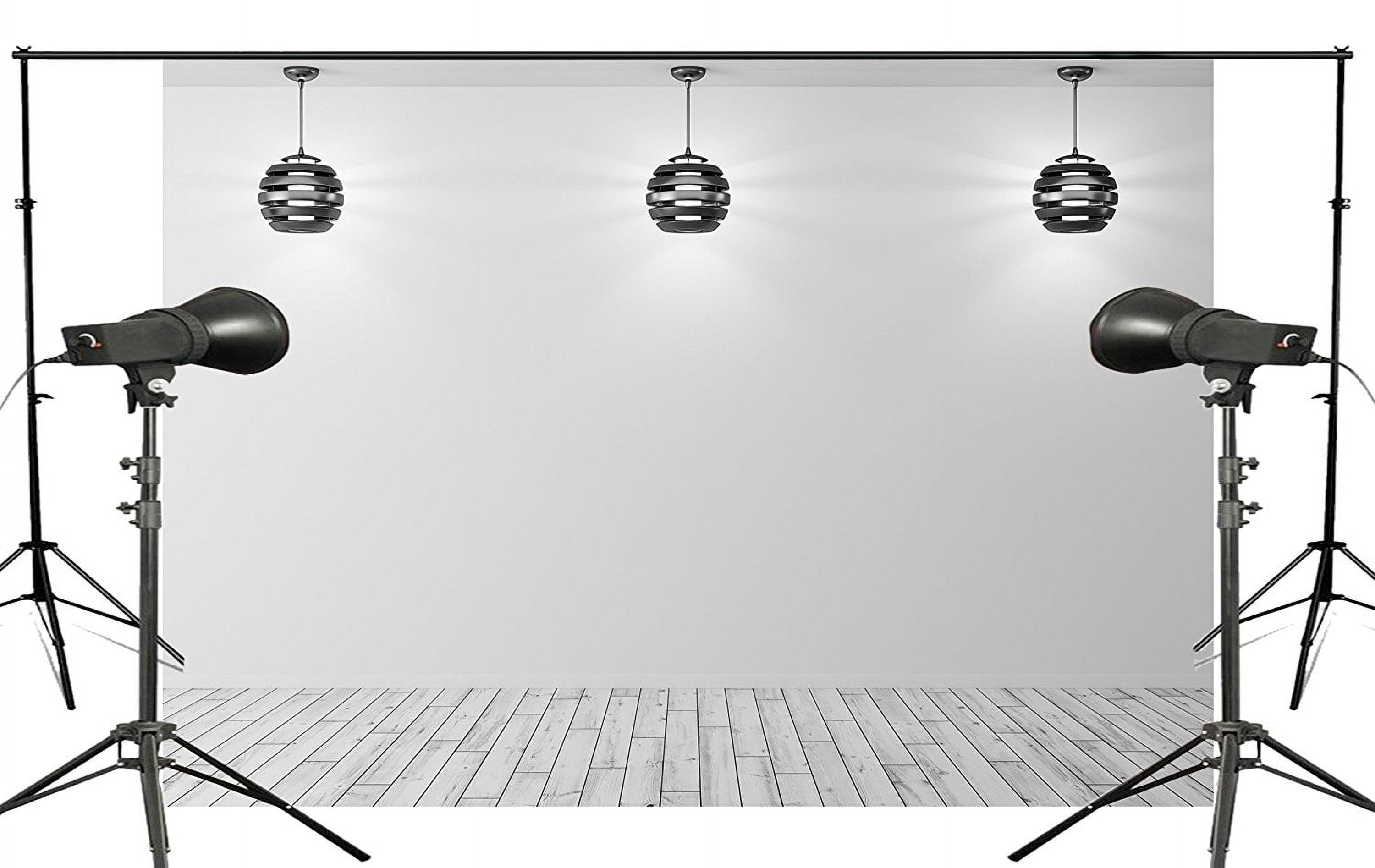 HelloDecor 7x5ft Gray Wall Lamp Wood Photography Backdrop Video Studio ...