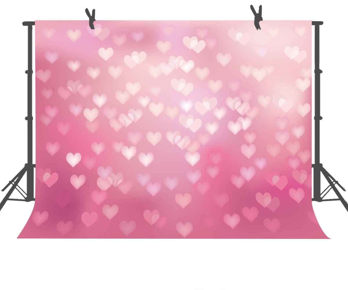 HelloDecor 7x5ft Heart Shape Pattern Photography Backdrop Love Studio ...