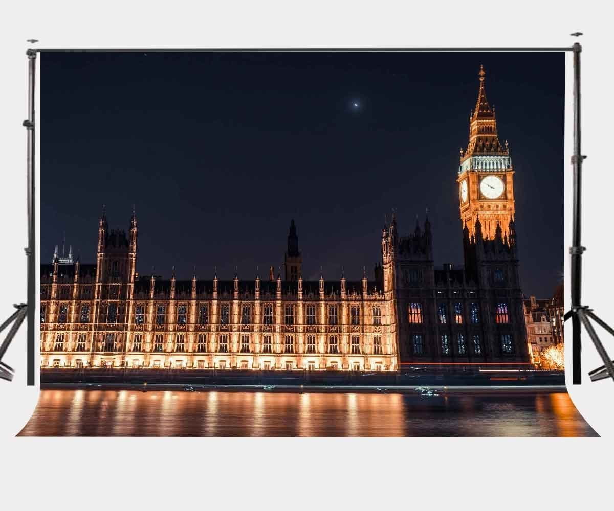 HelloDecor 7x5ft London European Architecture Night View Backdrop ...