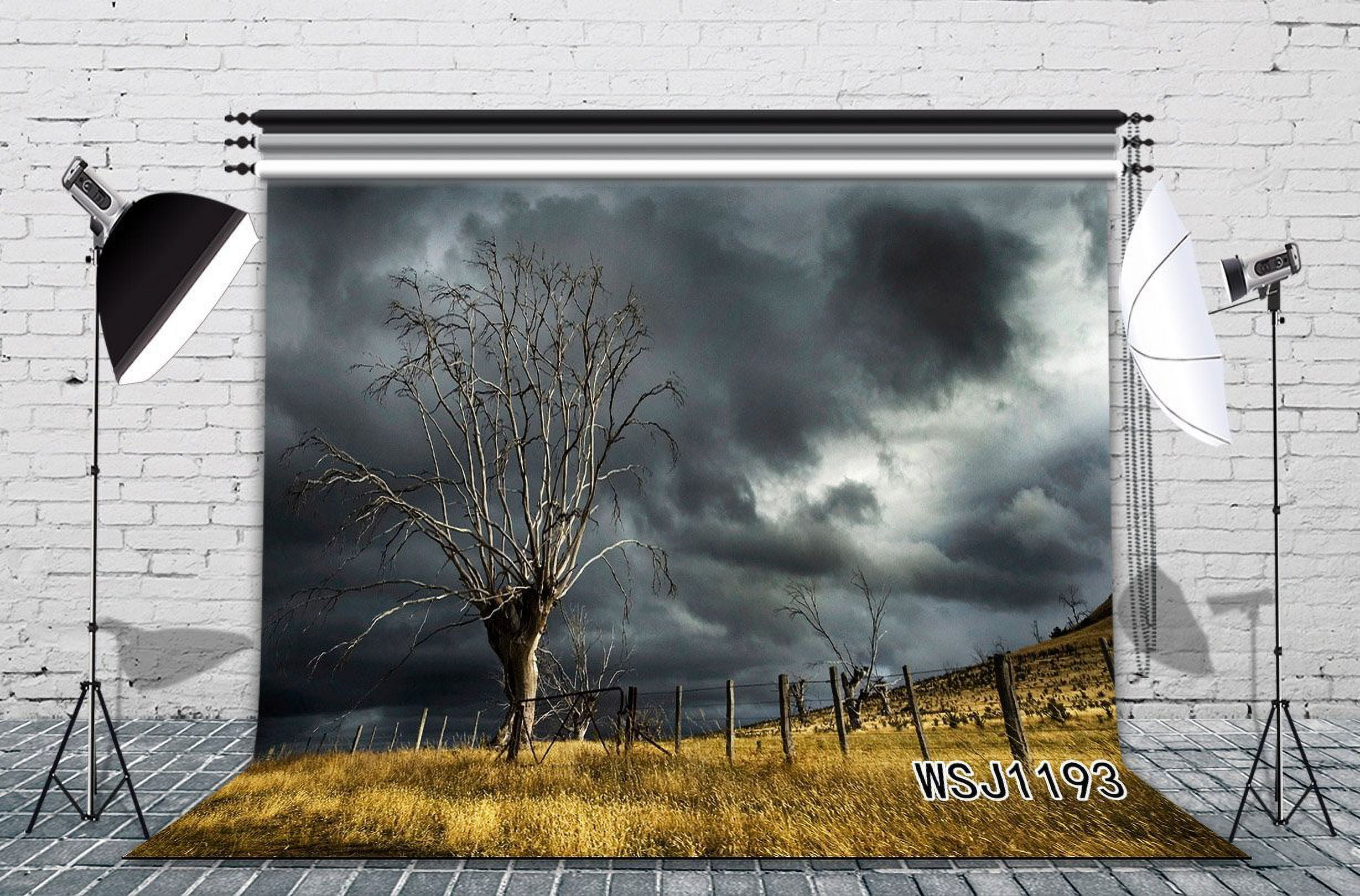 HelloDecor 7x5ft Open Field Halloween Theme Photography Backdrop Studio ...