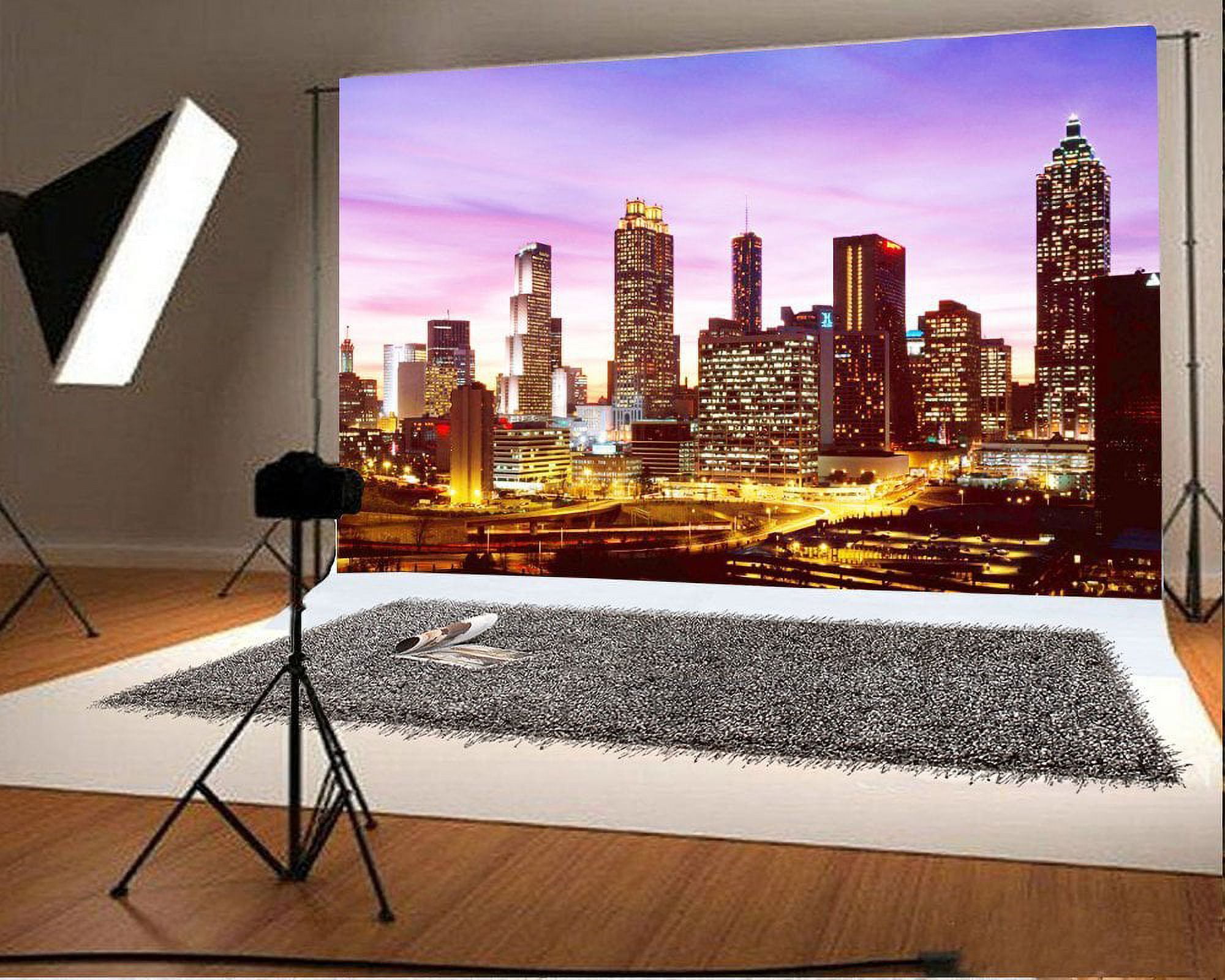 HelloDecor 7x5ft Photography Backdrop Cityscape New York Shining Lights ...