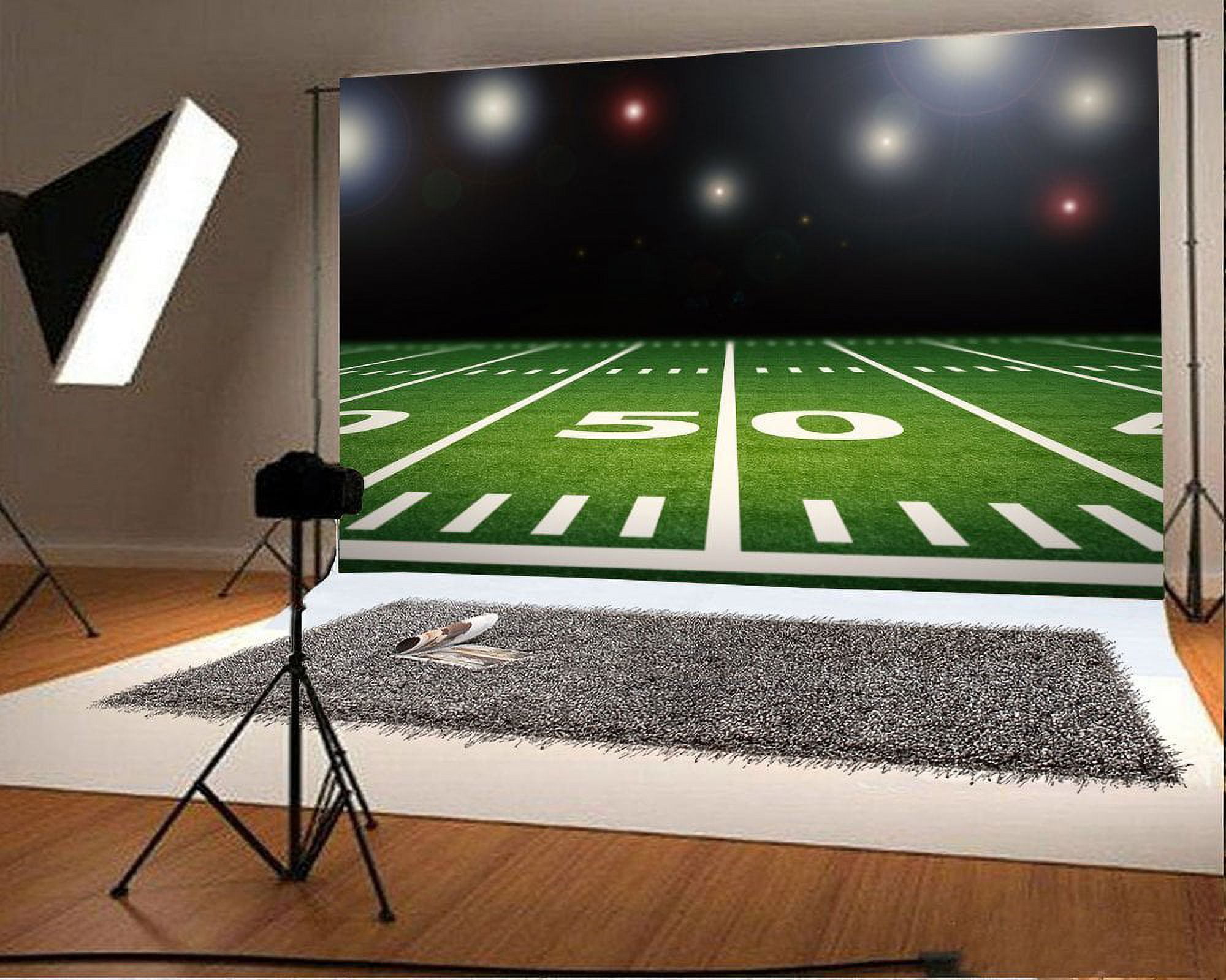 HelloDecor 7x5ft Photography Backdrop Football Field Stage Lights ...