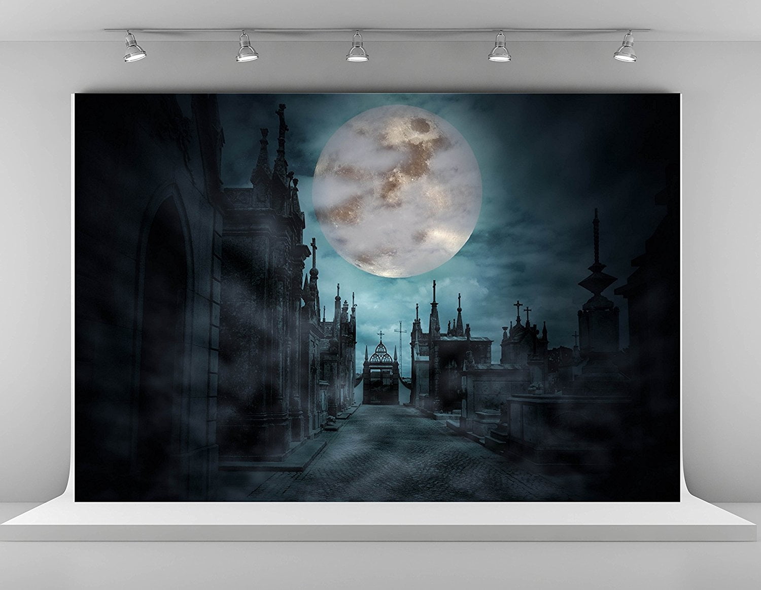 HelloDecor 7x5ft Photography Backdrops Vintage Night Palace Background ...