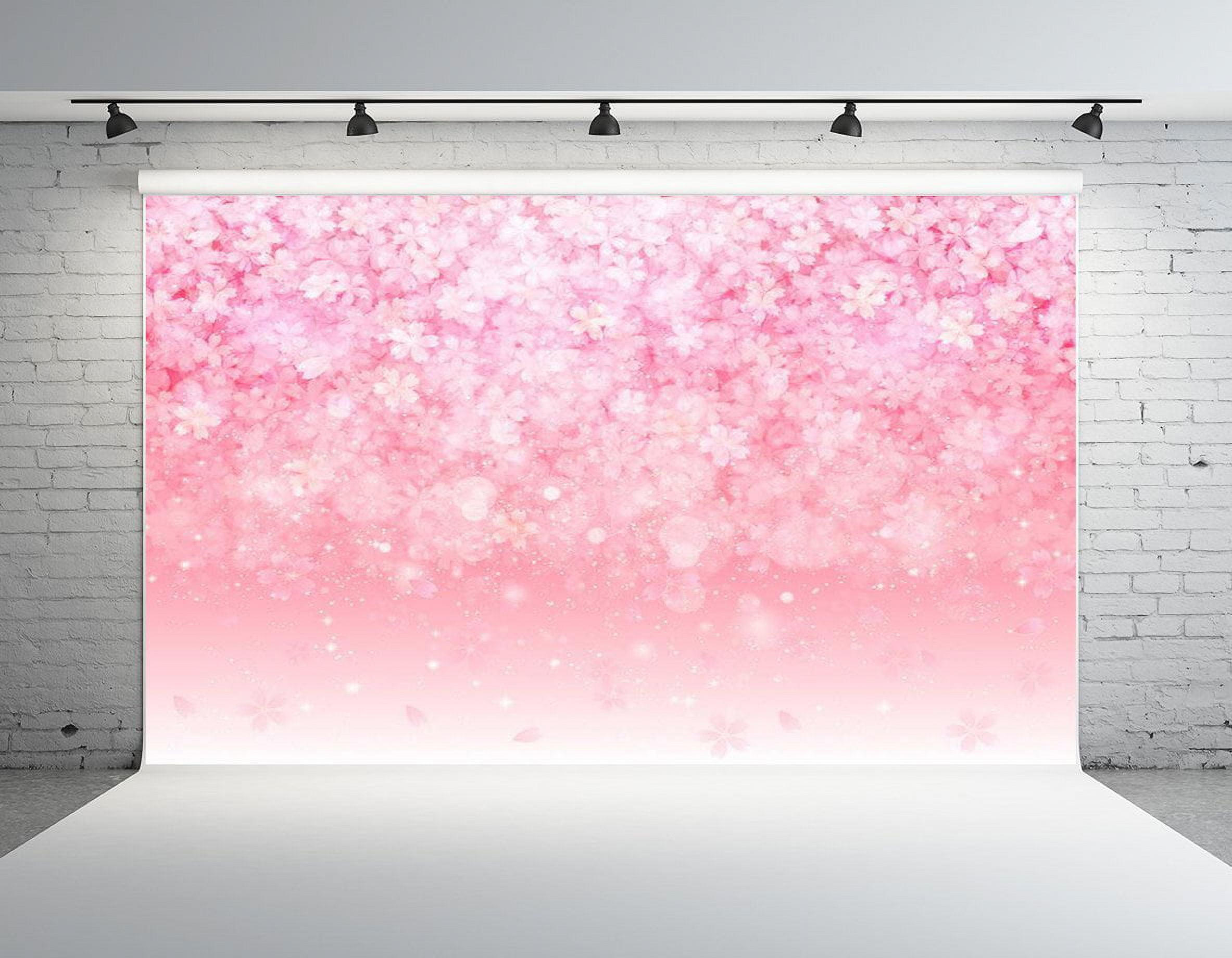 HelloDecor 7x5ft Pink Flower Backdrop Photography Dreamlike Floral ...