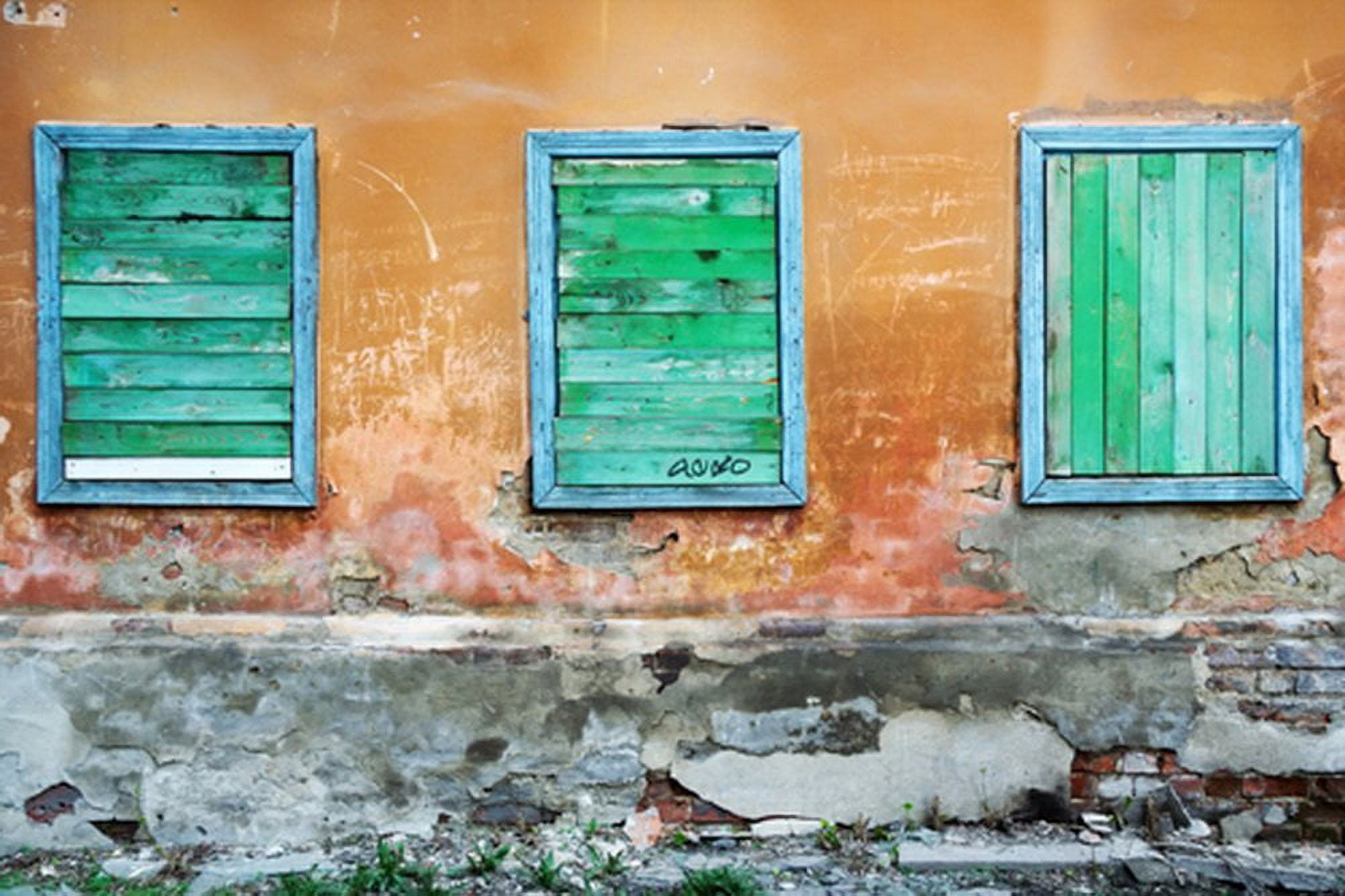 HelloDecor 7x5ft Shabby Brick Wall Windows Photography Indoor Backdrop ...