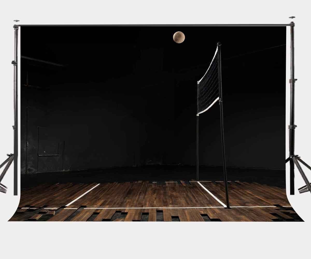 HelloDecor 7x5ft Sport Theme Backdrop Wooden Floor Volleyball Game ...