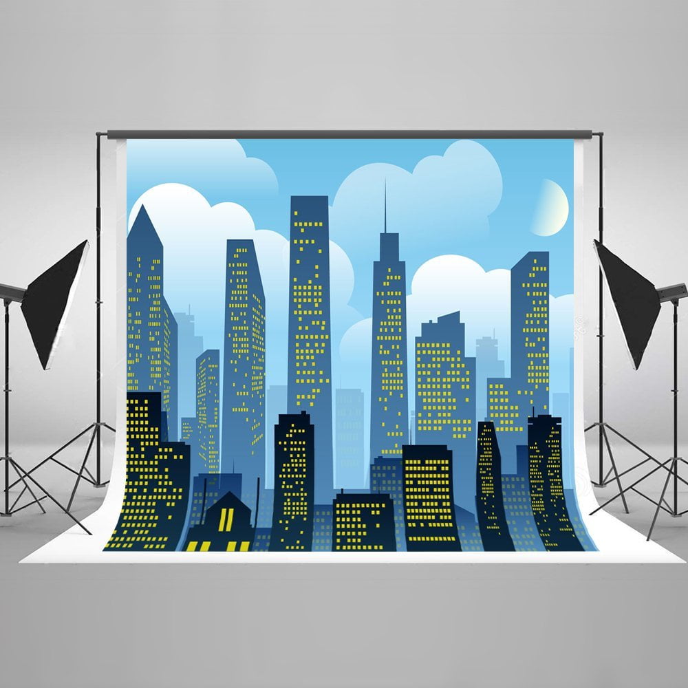 HelloDecor 7x5ft Super City Kids Birthday Party Decorations Photography ...