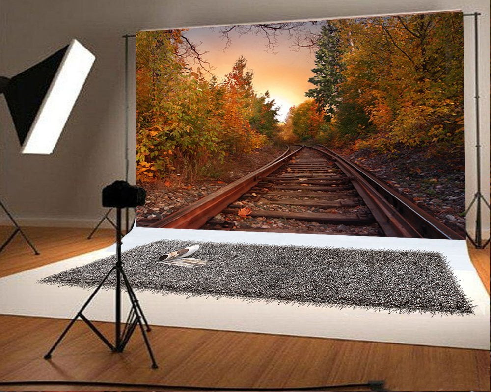 HelloDecor 7x5ft Train Tracks Photography Nature Scenery for Children ...