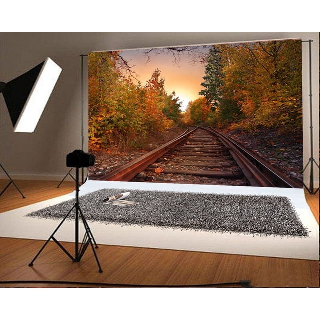 HelloDecor 7x5ft Train Tracks Photography Nature Scenery for Children ...