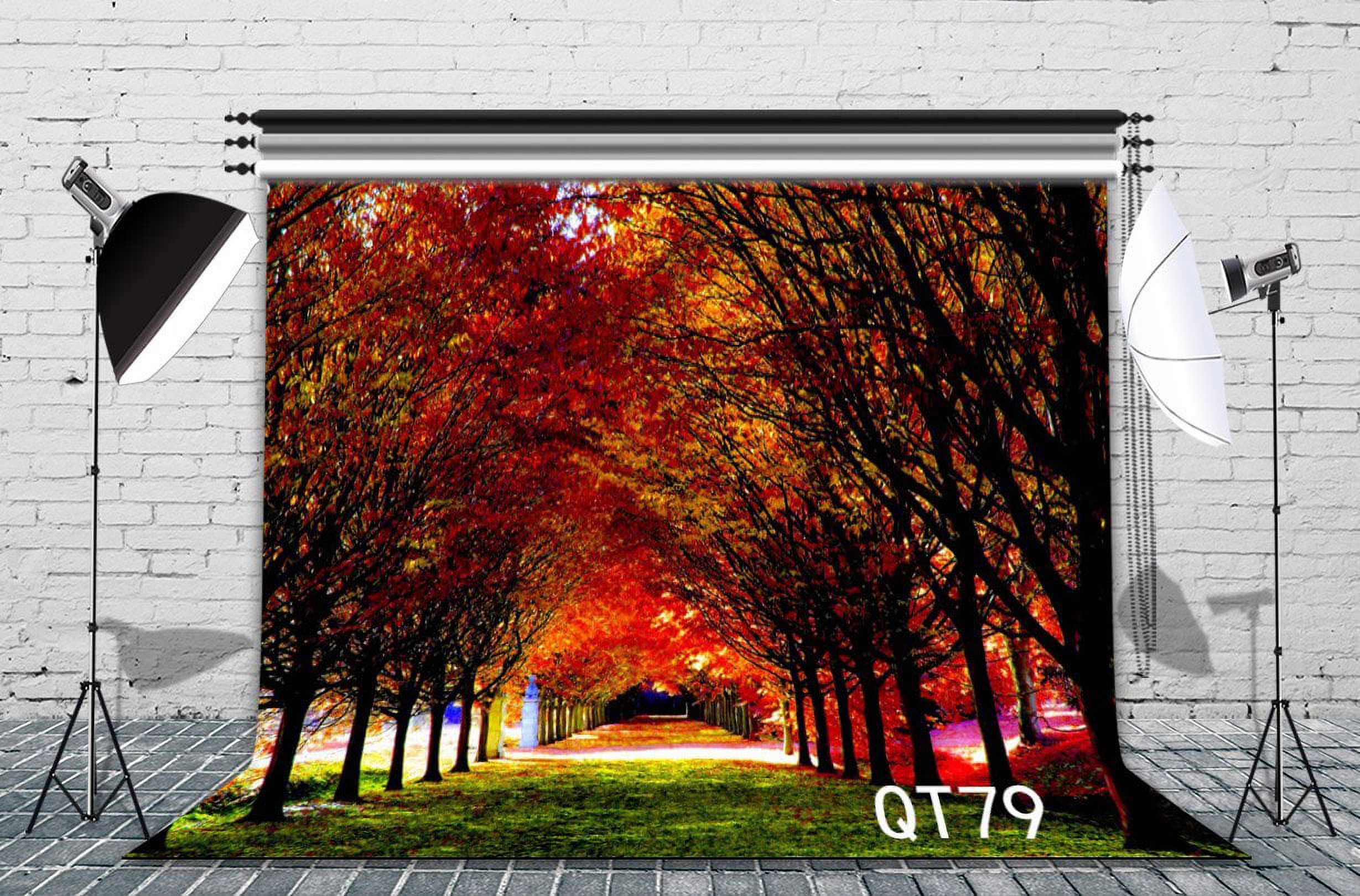 HelloDecor 7x5ft Tree full of Red Leaves Fall Scenery Photography ...