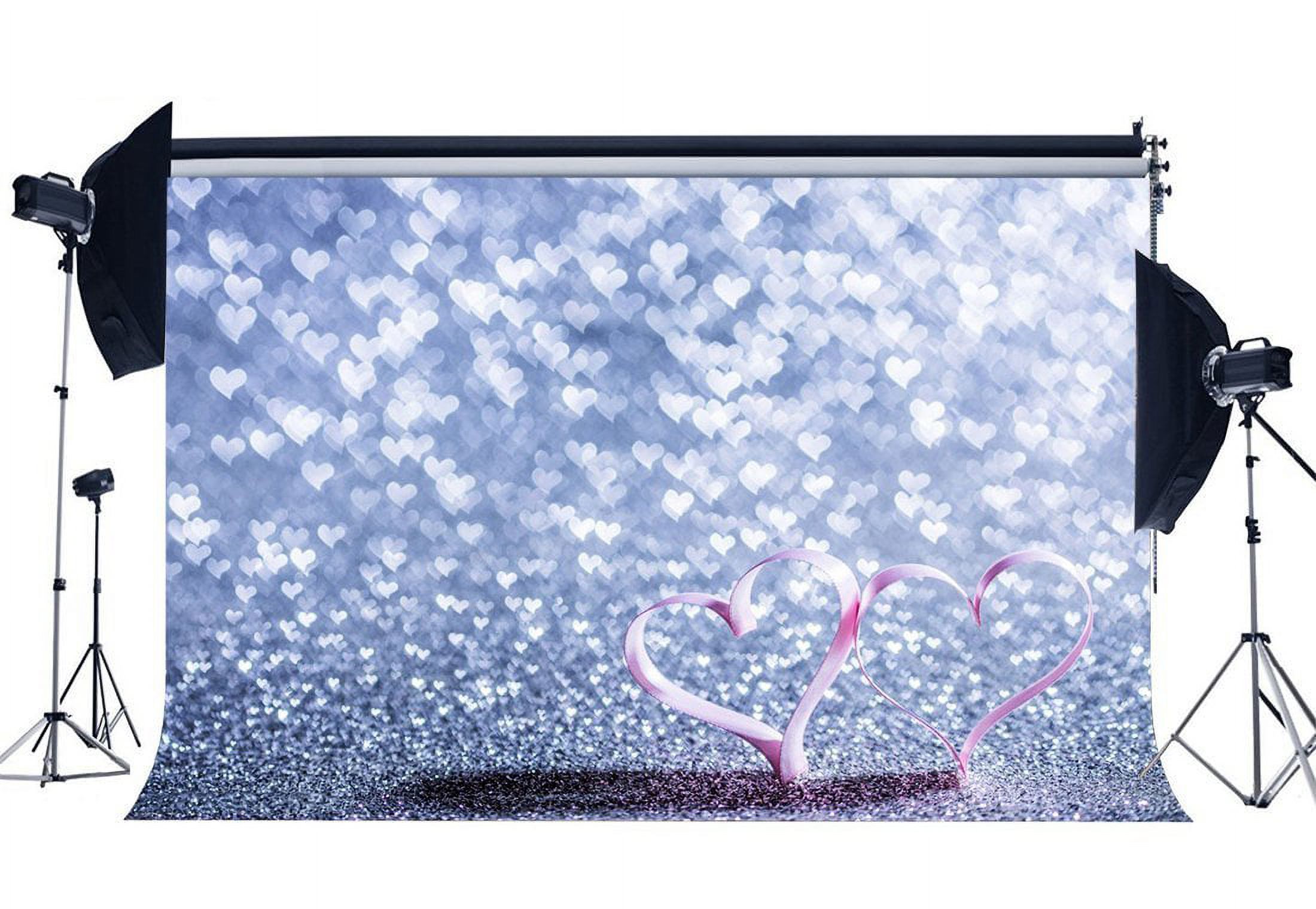 HelloDecor 7x5ft Valentine's Day Backdrop Sweet Hearts Background Bokeh ...