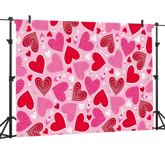 HelloDecor Polyester Fabric 7x5ft Valentine's Day Theme Photography ...