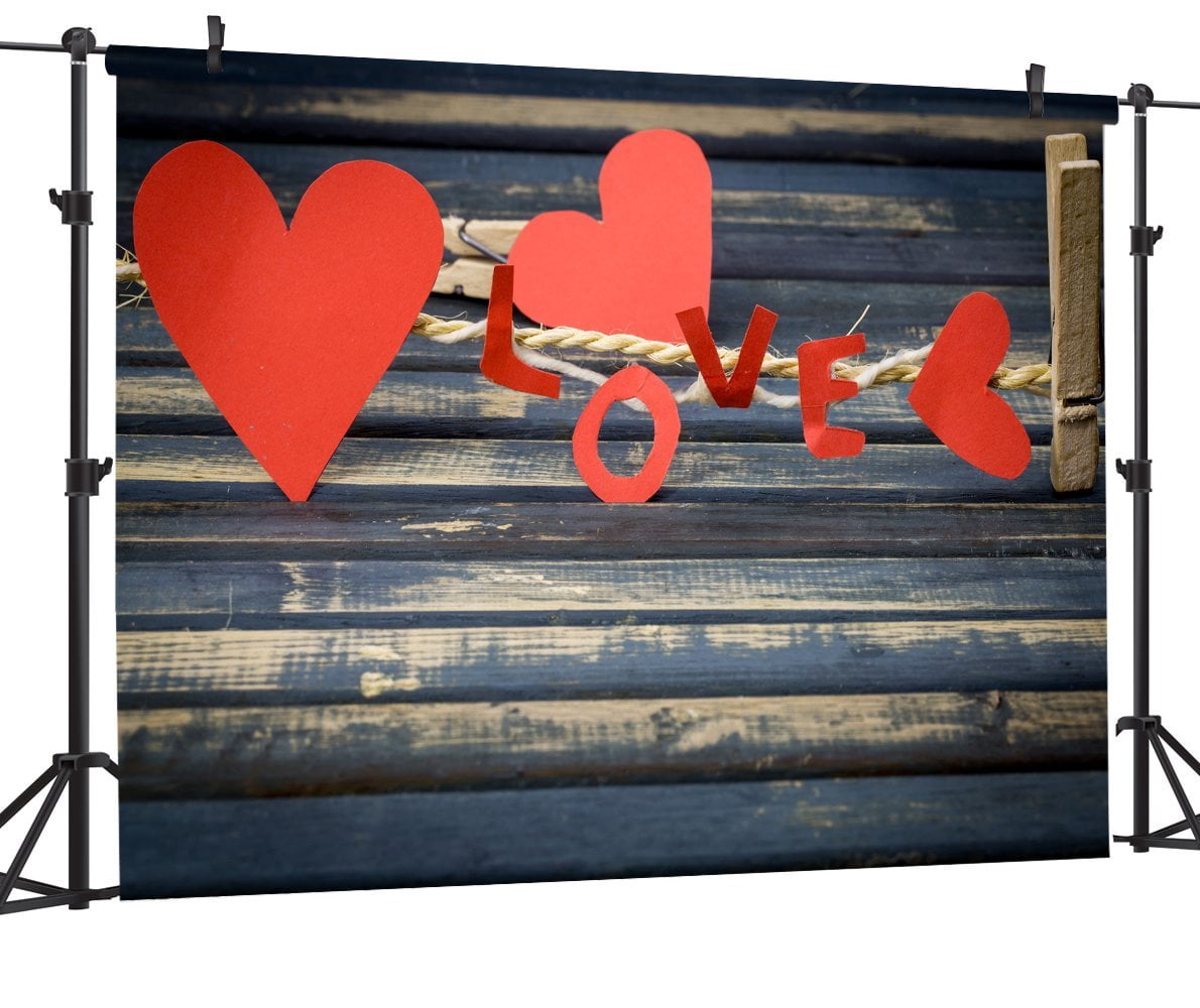 HelloDecor Polyester Fabric 7x5ft Valentine's Day Theme Photography ...