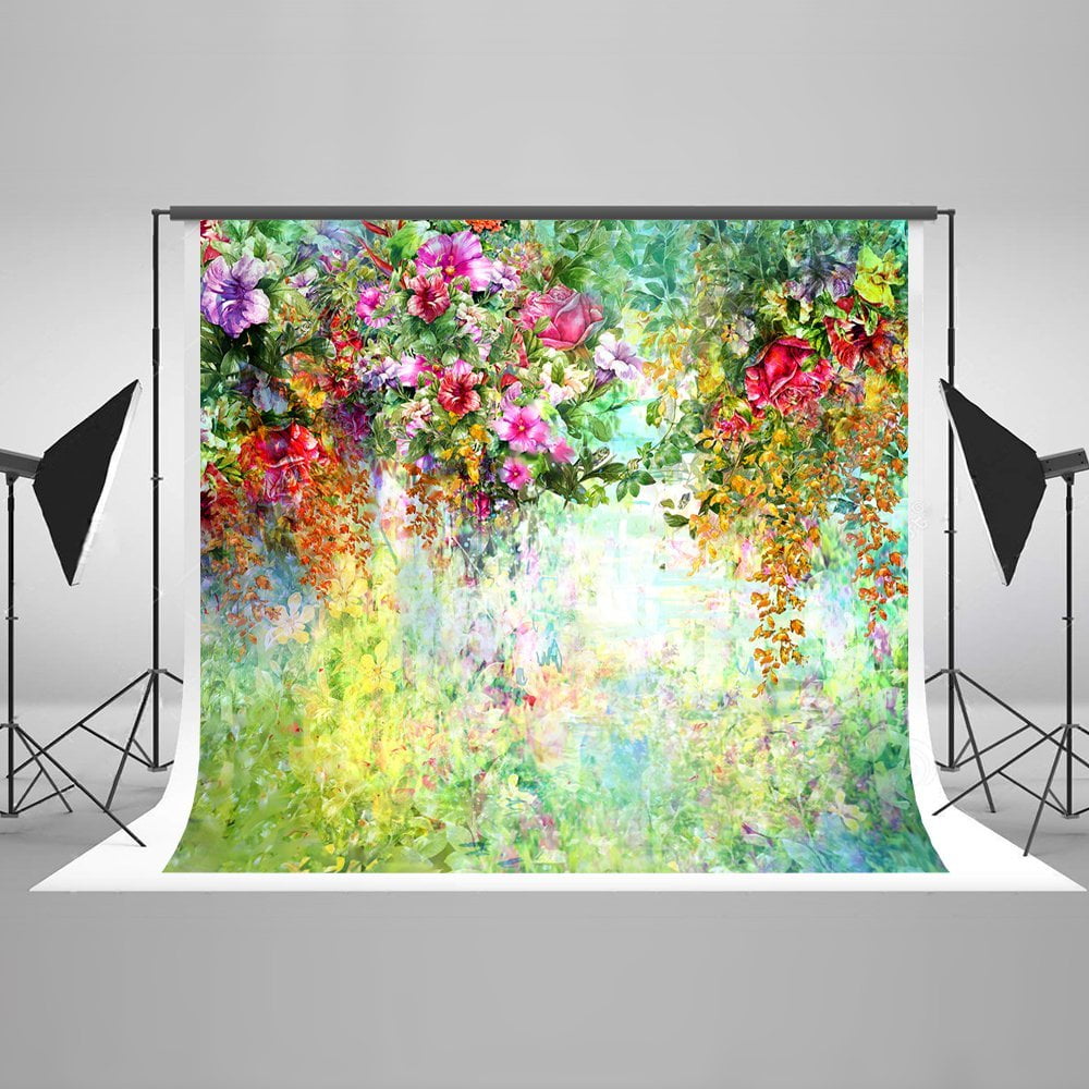HelloDecor 7x5ft flower baby photography backdrops Ilex Flower Painting ...