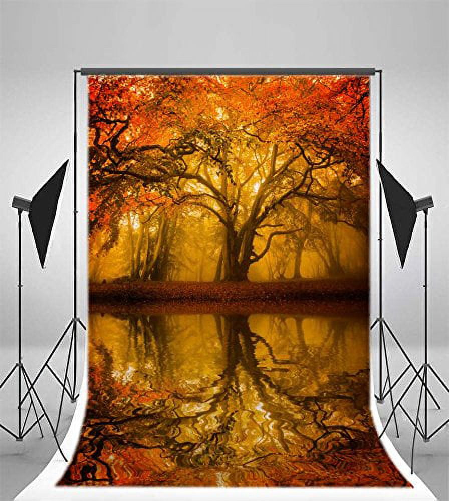 HelloDecor Autumn Fall Backdrop 5x7ft Photography Background Reflection ...