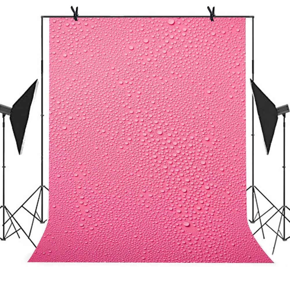 HelloDecor Backdrop 5x7ft Millennial Pink Background Water Drops ...