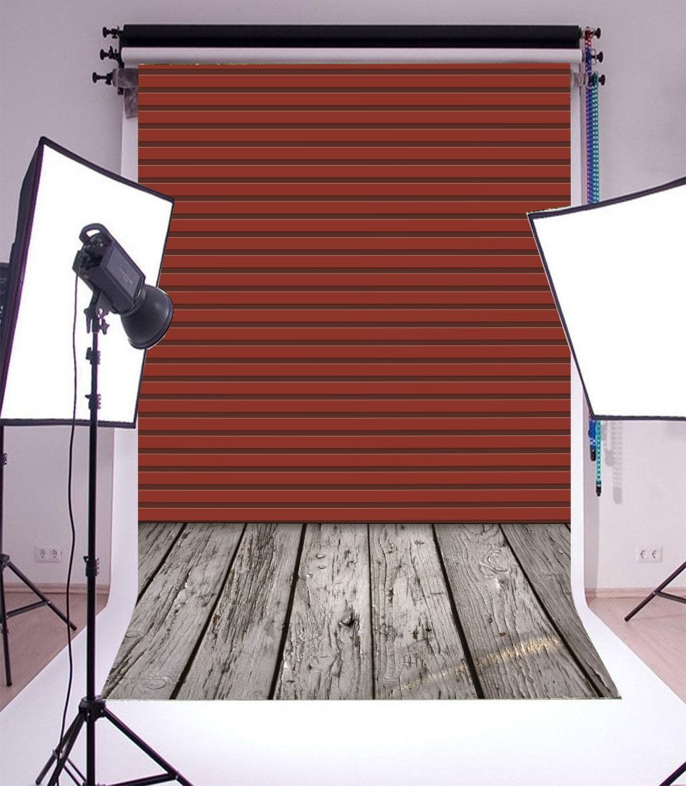HelloDecor Backdrop 5x7ft Photography Background Dark Red Stripes Wall ...