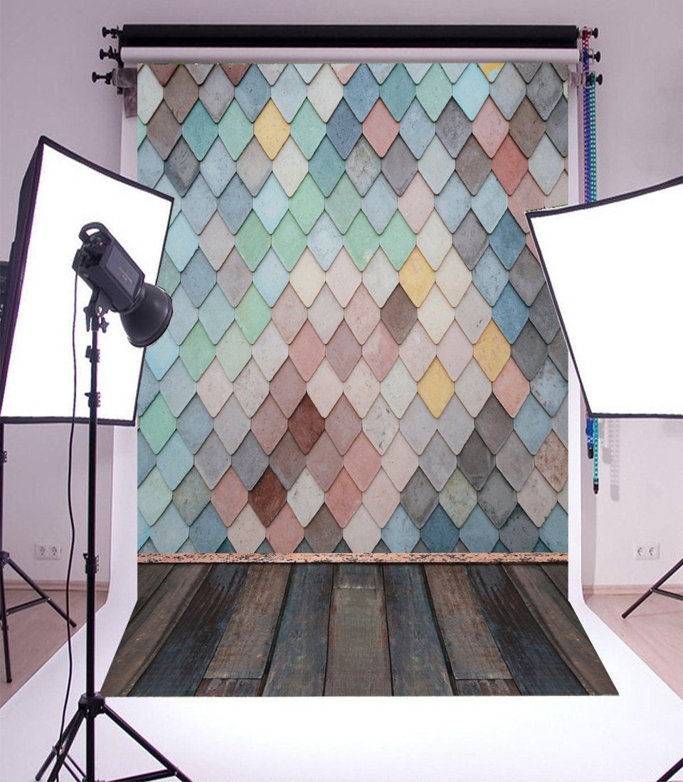 HelloDecor Backdrop 5x7ft Photography Background Mosaic Art Design Wall ...