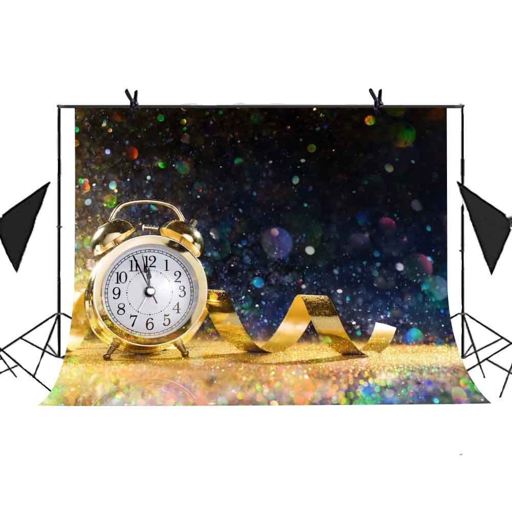 HelloDecor Backdrop 7x5ft Clock and Colorful Bright Spot Picture For ...