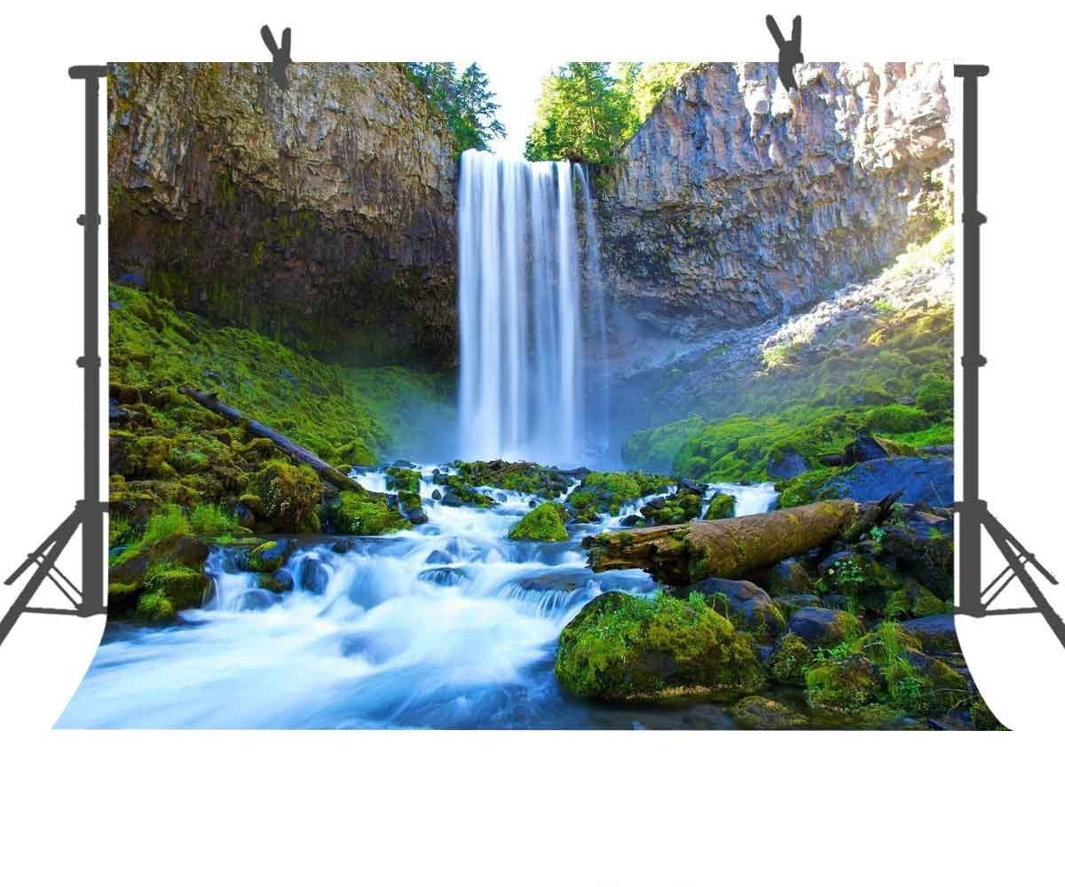 HelloDecor Background 7x5ft Natural Waterfall Photography Backdrops ...
