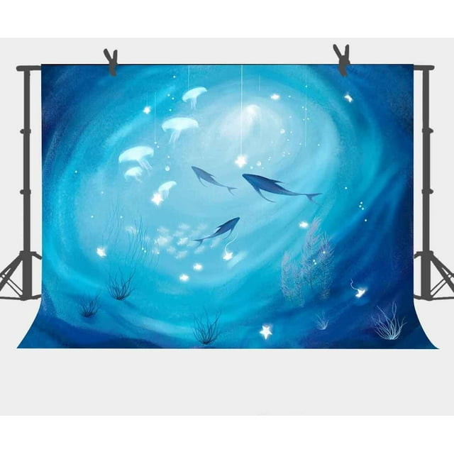 HelloDecor Background 7x5ft Water Fish Painting Backdrop Photography ... HelloDecor Background 7x5ft Water Fish Painting Backdrop Photography ...
