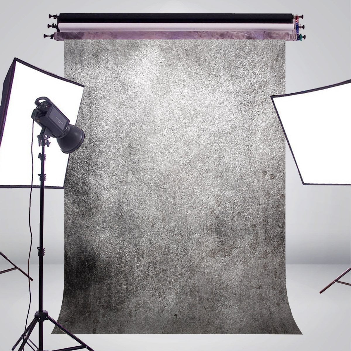 HelloDecor Polyester Fabric Background For Photography 5x7ft Gray Wall ...