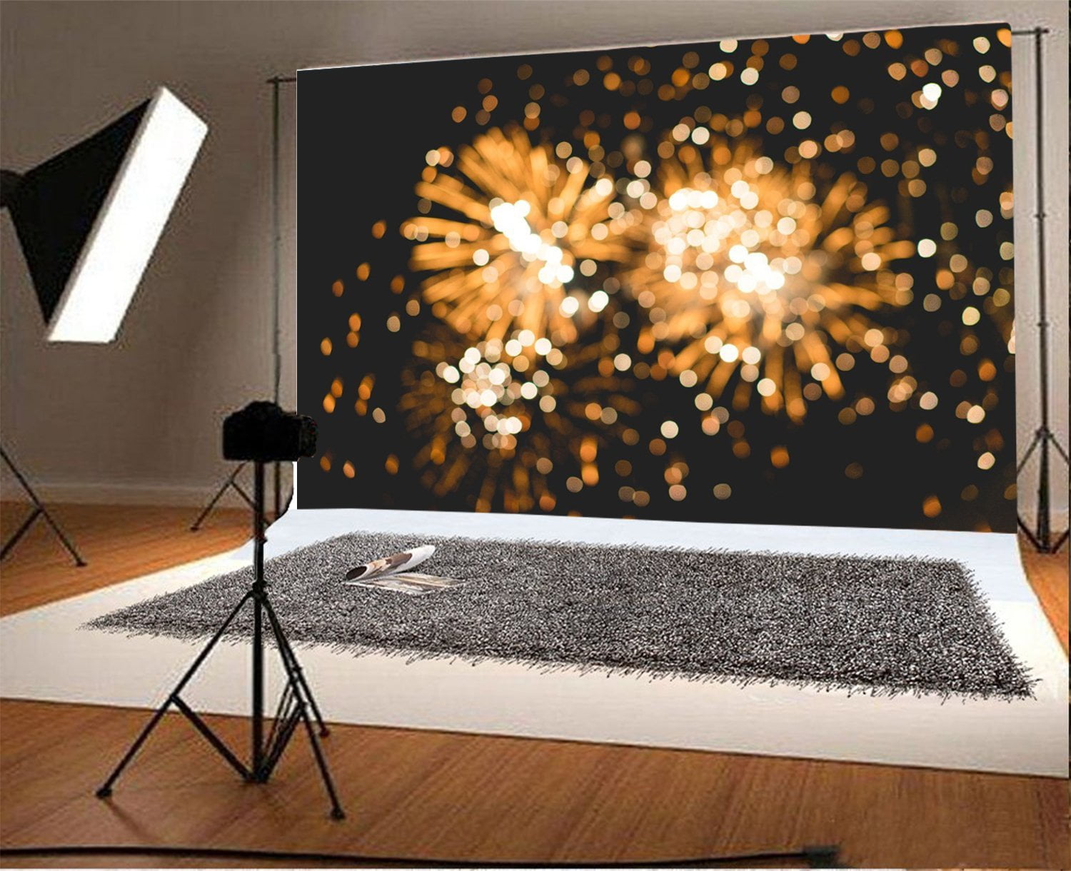 HelloDecor Bokeh Backdrop 7x5ft Speckle Dots Photography Background ...