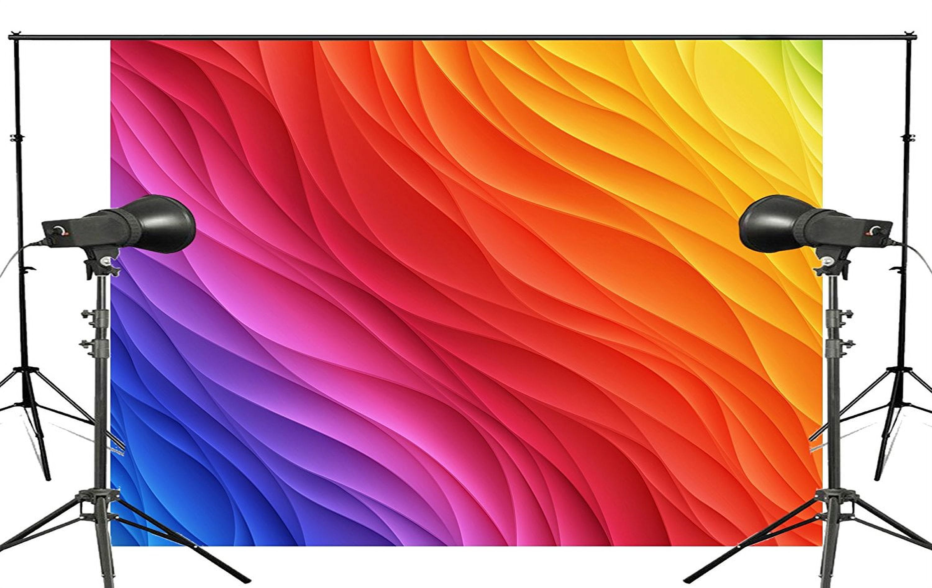 HelloDecor Colorful Background 3D Stereoscopic Wave Pattern Photography ...