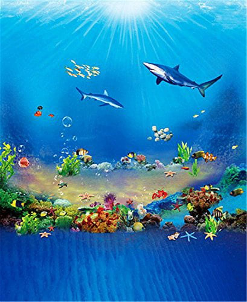 HelloDecor Digital Printed Photography Backdrops Under the Sea 5x7ft ...