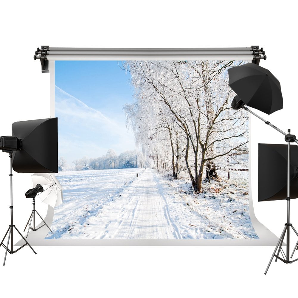 HelloDecor Holiday Winter Background White Backdrops Winter Snow ...