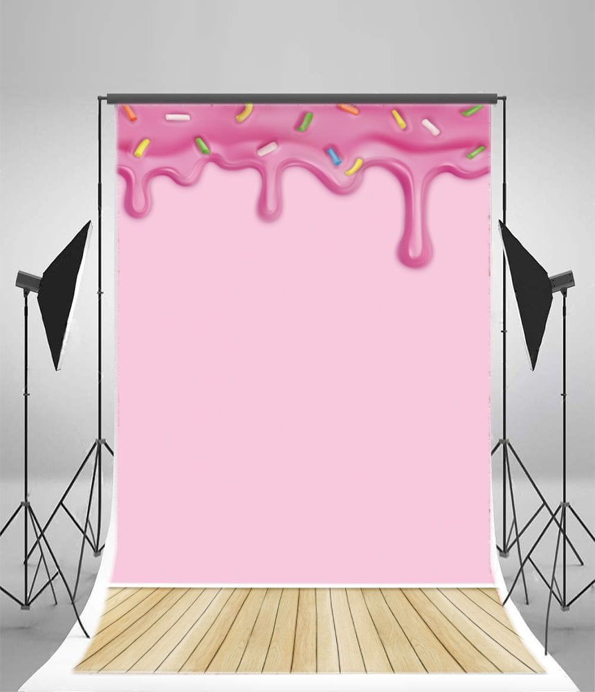 HelloDecor Photography Backdrop 5x7ft Sweet Melted Candy Pink Wallpaper ...