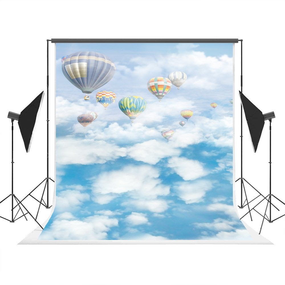 HelloDecor Photography Backdrops 5x7ft Photo Backdrops Colorful Hot Air ...