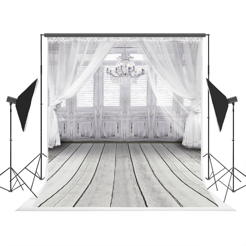 HelloDecor Photography Backdrops 5x7ft Photo Studio Background White ...