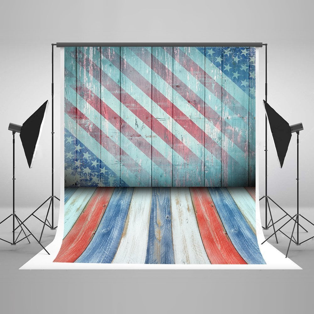 HelloDecor Photography Background Backdrop 5x7ft American Flag Color ...