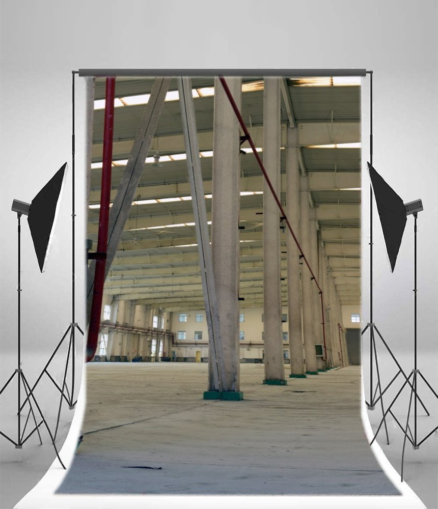HelloDecor Photography Warehouse Backdrop 5x7ft Factory Roof Pillar ...