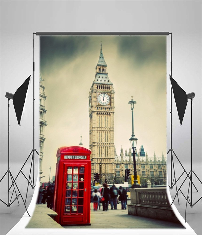 HelloDecor Retro Building Backdrop 5x7ft Photography Background ...