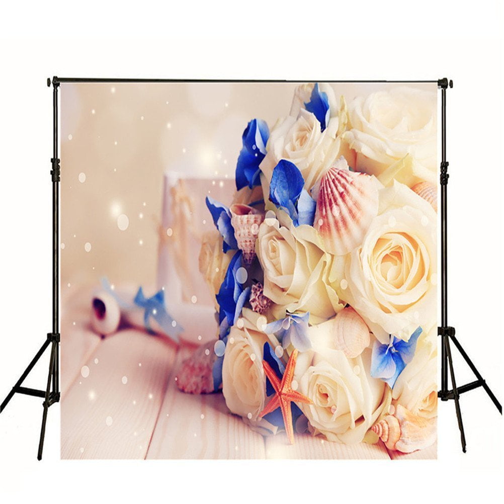 HelloDecor Rose Flowers Wedding Photography Backdrops 5x7ft Digital ...