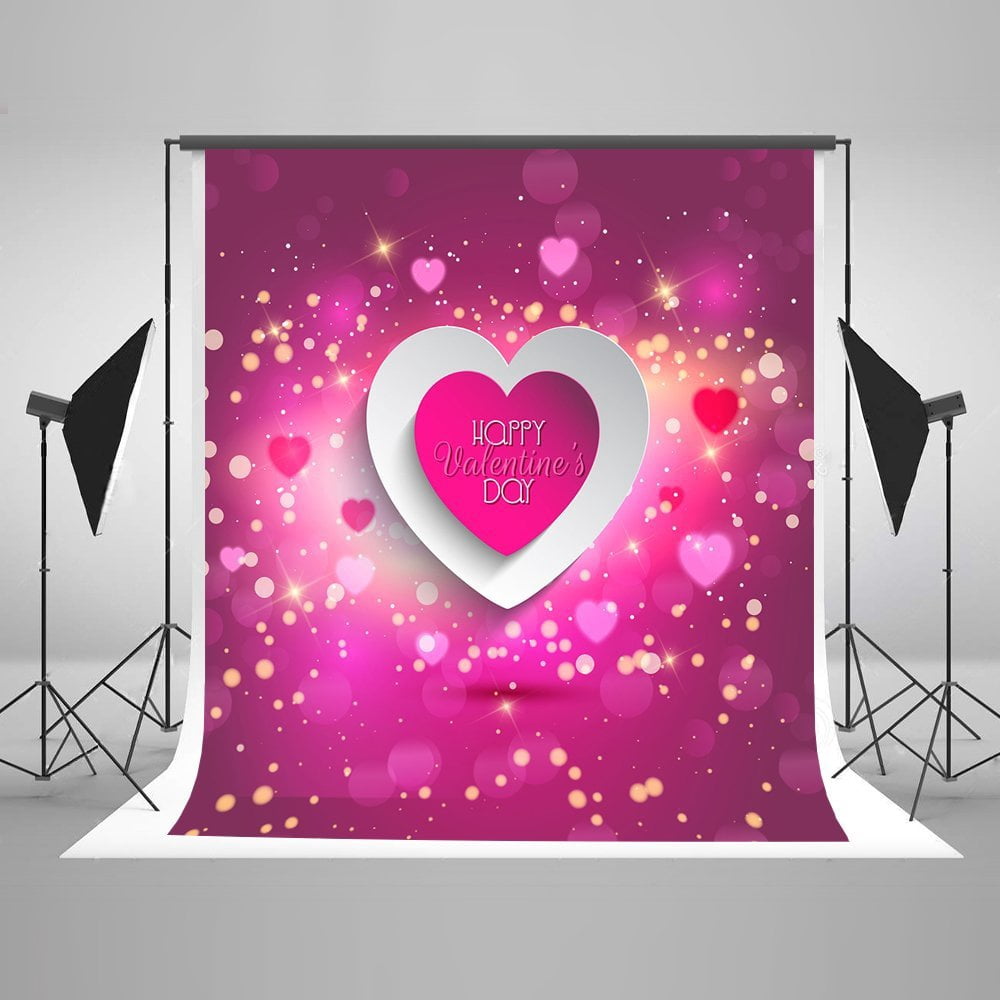 HelloDecor Valentines Day Photography Backdrops 5x7ft Gold Dots Bokeh ...