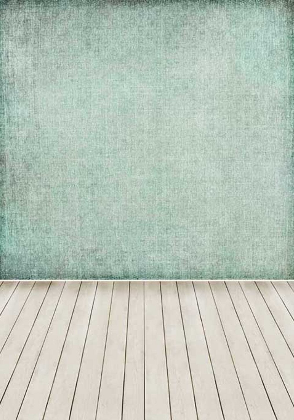 HelloDecor Vintage Green Wall Photo Backdrop Gray Wood Floor Booth ...