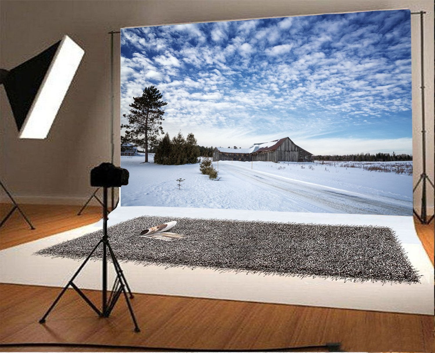 HelloDecor Winter Backdrop 7x5ft Photography Background Snowscape Trees ...