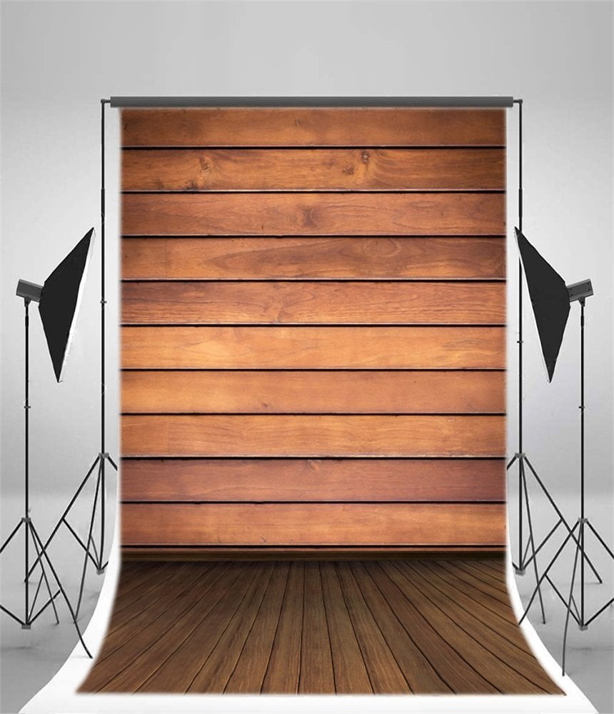 HelloDecor Wood Wall Backdrop 5x7ft Photography Background Retro Plank ...
