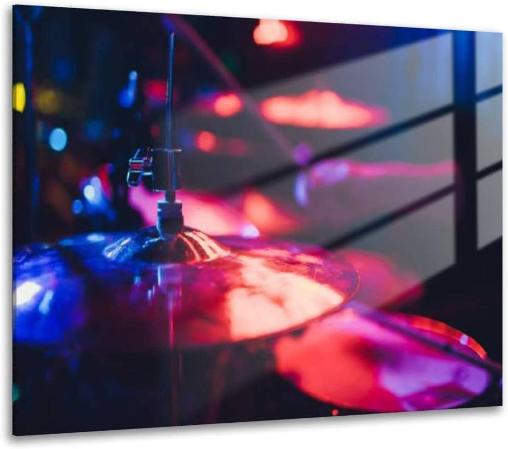 HelloGlass Tempered Glass Wall Art Prints Drummer playing drum set at ...