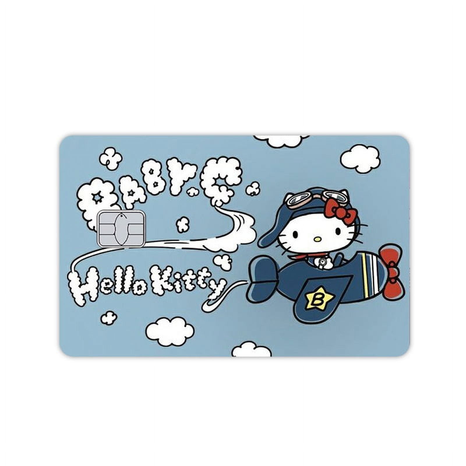 HelloKitty Cartoon Glitter Credit Card Skin Visa Stickers Debit Bank ...