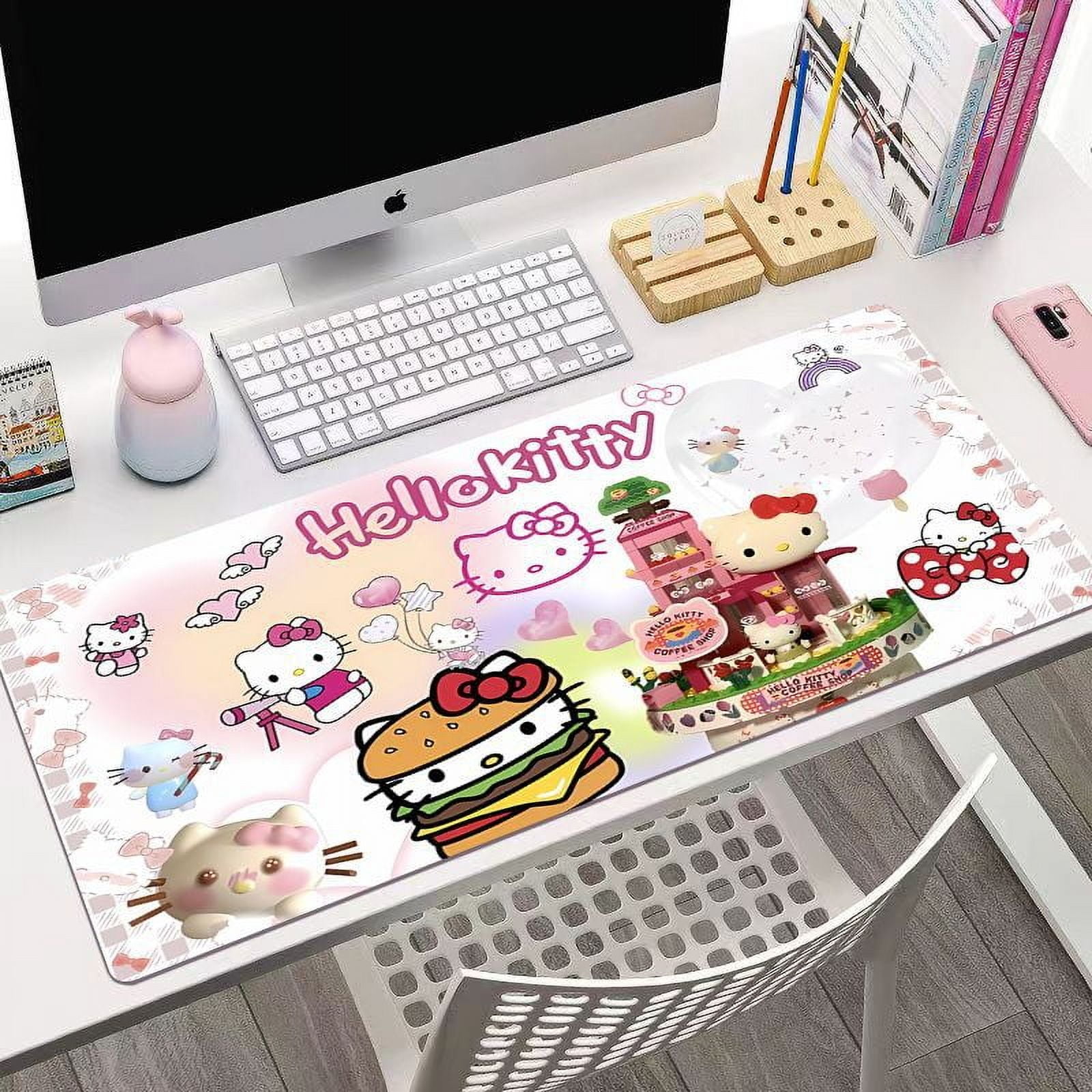 HelloKitty Hello Kitty Mouse Pad Girls Heart Oversized Office Keyboard ...